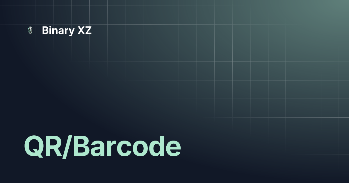 QR/Barcode | Binary XZ